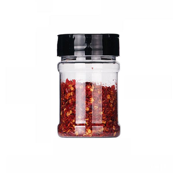Quality Cylinder 200ml Clear Plastic Jars For Spice Kitchen Organizer for sale