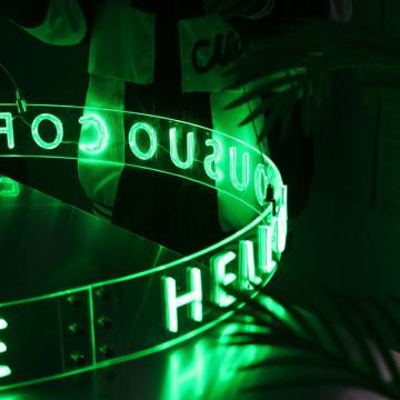 Quality Customized Hanging Rings Neon Light for Personalized Ceiling 12V AC Input for sale