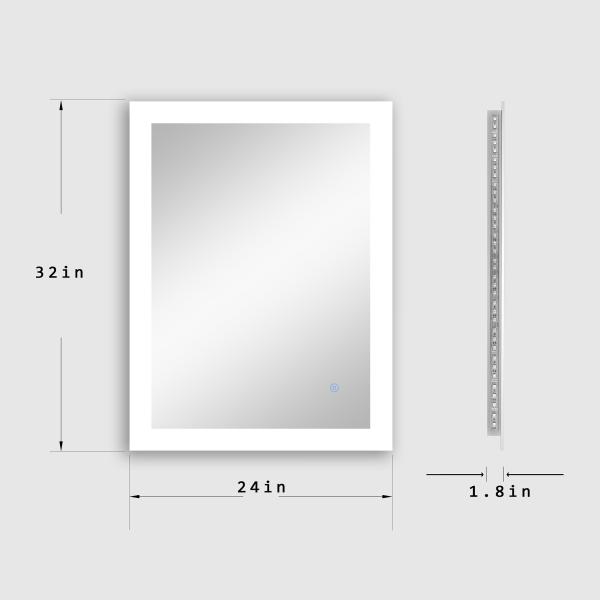 Quality 5mm Environmental Silver Mirror LED Backlit Touch Screen Smart Large Mirror for for sale