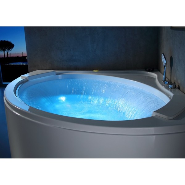 Quality Circle Waterfall Massage Bathtub With U Type Overflow System for sale