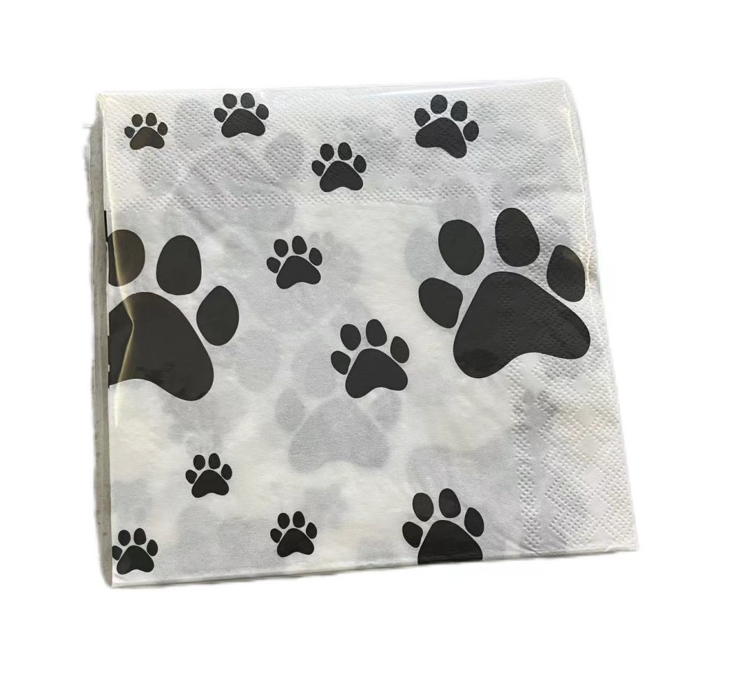Paper Printed Napkin Personal Serviettes Disposable Party Tissue Paper Hotel Restaurant Table Bistro Printed Napkin