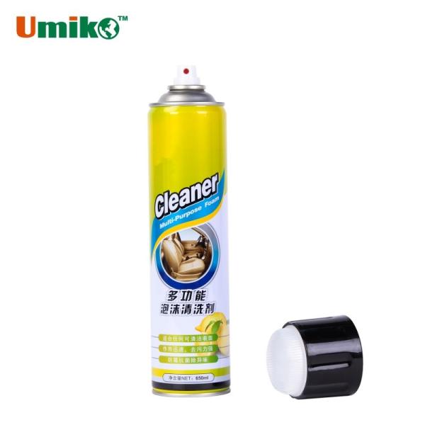 Quality Eco Friendly 650ml Multipurpose Foam Cleaner Spray For Car And Home 65*240mm for sale