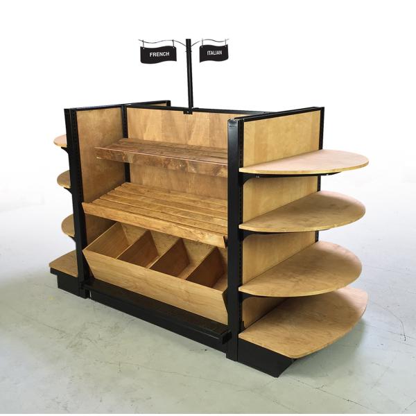 Quality Steel Wooden Retail Supermarket Gondola Shelving For Shop for sale
