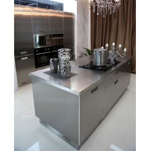 Quality 2021 NEW Design 304 Stainless Steel Modern Modular Kitchen Cabinet for sale