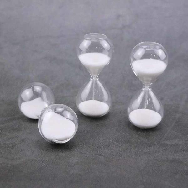 Quality White Mini Hourglass Sand Timer 1 Minutes Shower Timer Hourglass for sale