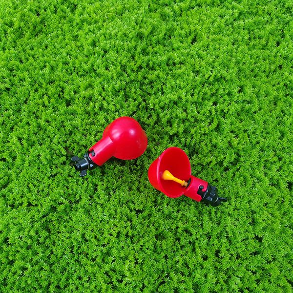 Quality Round Plastic Automatic Poultry Drinking Bowl Red for sale