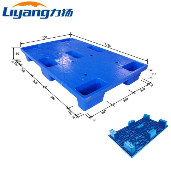 Quality Blue Plastic EPAL Euro Pallet HDPE Pallets Four Way Single Face for sale