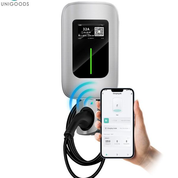 Quality UNI Home Potable Wall Mounted Wallbox 7 11 22kW Quick Electric AC Car Mobile Charger Pile for sale
