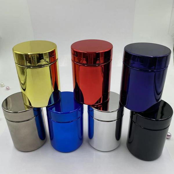 Quality Label Design Service HDPE Bottle Metal Silver Round Plastic Fitness Sport Nutrition Polyethylene Bottles Package for Bcaa Powder for sale