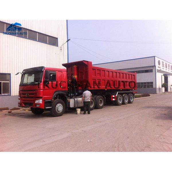 Quality 50 Tons Tipper Dump Semi Trailer 30-45m3 Volume For Transport Sand Stone for sale