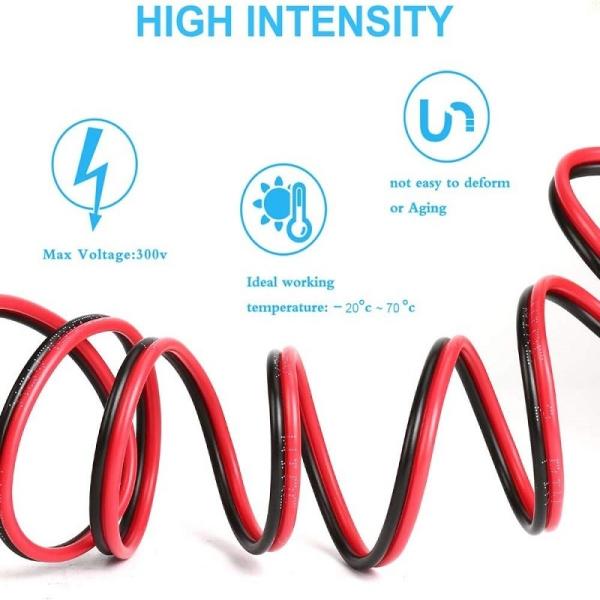 Quality Flexible Wire Ext 2pin 2 Color Red Black Cable for LED Strips Extension for sale
