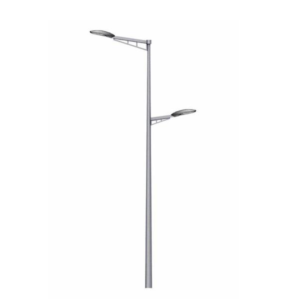 Quality 15m Octagonal Stainless Steel Street Light Pole Q235b Double Arm for sale