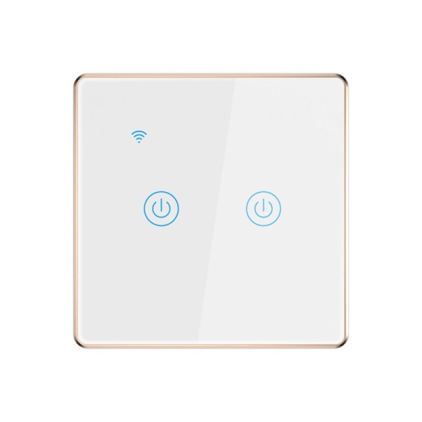 Quality 2 Gang EU UK Standard New Product Single Fire Zero Fire General Relay Wall Switch Smart Touch Switch for sale