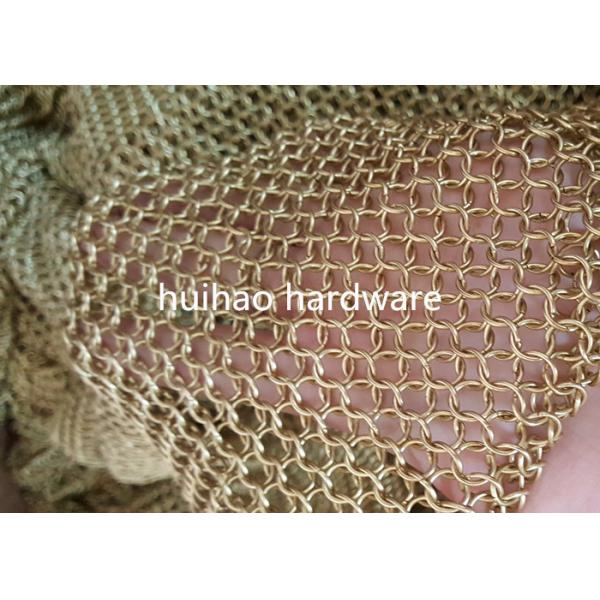Quality 1.2MMX10MM Fire Protection Metal Ring Mesh for Partition Wall Fabrication for sale