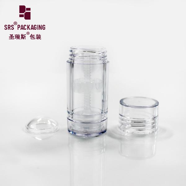 Quality injection glossy white and black plastic deodorant tube container for sale