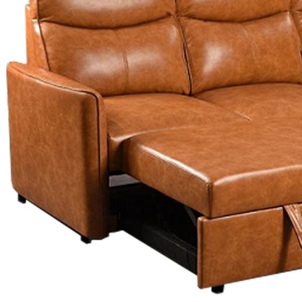 Quality Extendable Modern Leather Sofa Anti Scratch Multiscene Wear Resistant for sale