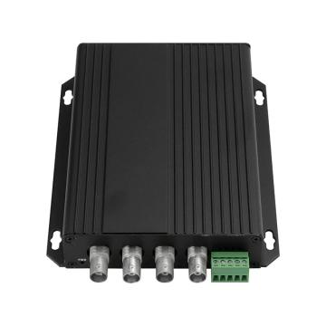 Quality CVI TVI Audio Video Digital Optical Converter 4 Port Industrial Monitoring Black for sale