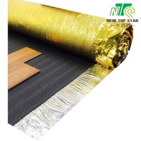 Quality Gold Film Standard Foam Underlayment Black EPE Foam Roll 20kg/cbm for sale