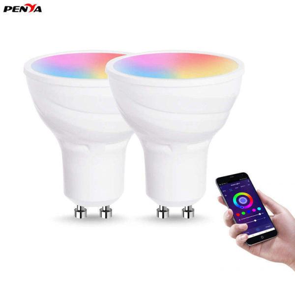 Quality Multi Color Dimmable GU10 CCT RGB LED Spotlight with 5W Power and Aluminum PCC Material for sale