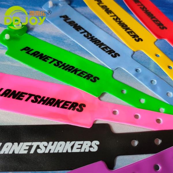 Quality Custom Logo Vinyl Bracelets for Amusement Park Affordable and Durable for sale