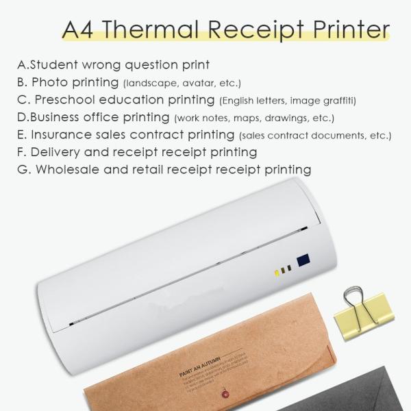 Quality USB Mini Thermal Printer for A4 Paper Size Black and White Style Print Command for sale