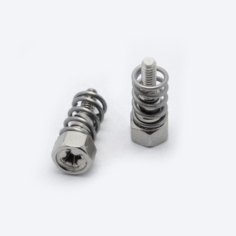 M2 M2.5 M3 Springs Screws Spring Stainless Steel Spring Screw Loaded Sound Screw Spring Loaded Screw Soundproof  Machine