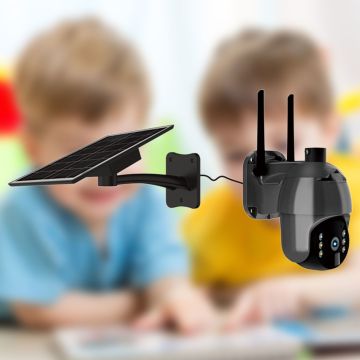 Quality 4MP WiFI Solar Security Camera IP65 Weatherproof Phone APP Control for sale