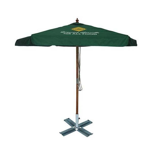 Quality Waterproof Cover 180g Polyester Fabric Straight Leisure Garden Umbrella with Logo Printed for sale