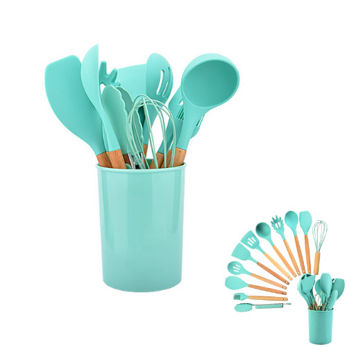 Quality Nonstick Food Grade Silicone Cooking Utensils Set Withstand High Temperatures for sale