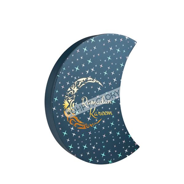 Quality Deluxe Moon Shaped Gift Box Chocolate Present Box With Food Safe Tray for sale