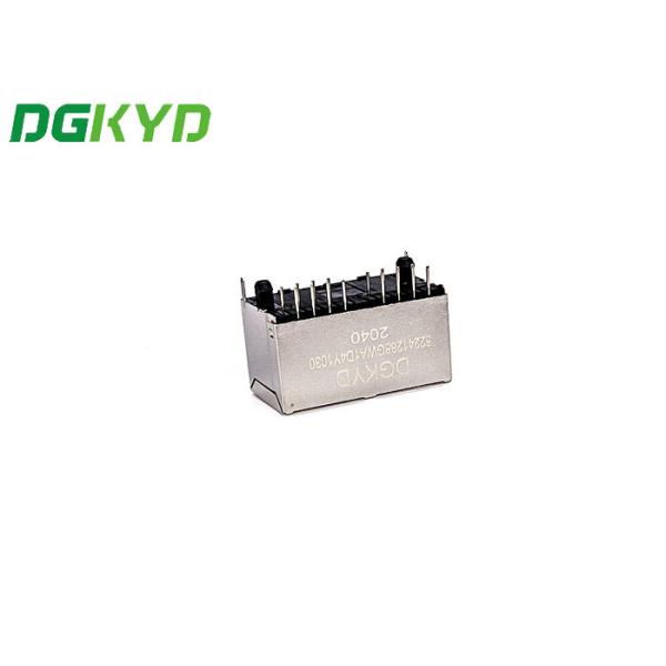 Quality Modular 180 Degree 1X2 Ethernet RJ45 Connector for sale