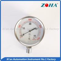 China Mechanical Oil Pressure Gauge , Steel Water Pressure Gauge Home Depot factory