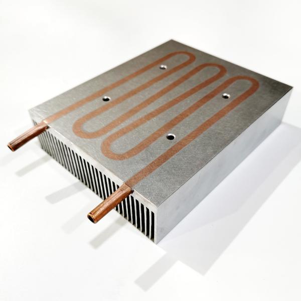Quality Anodizing Water Cool Heat Sink With Copper Tube 120x36x150MM for sale