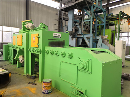 Quality 4m/min Wire Mesh Shot Blasting Machine Aluminum Pot Cleaning for sale
