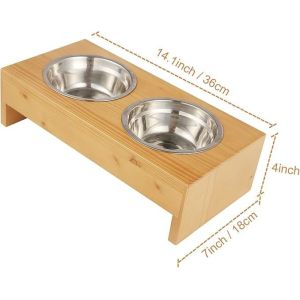 Quality Functional Raised Stand Cat Food and Water Bowls Diner Pet Feeder for Busy Pet for sale