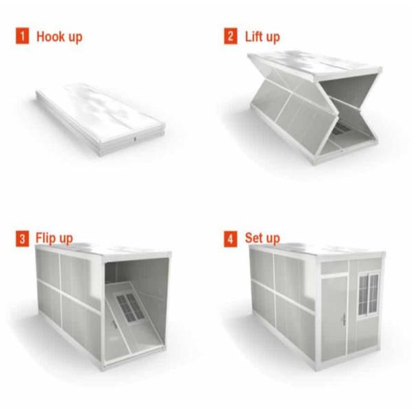 Quality Homes Portable Office Building White or Customized Color Prefab Foldable for sale