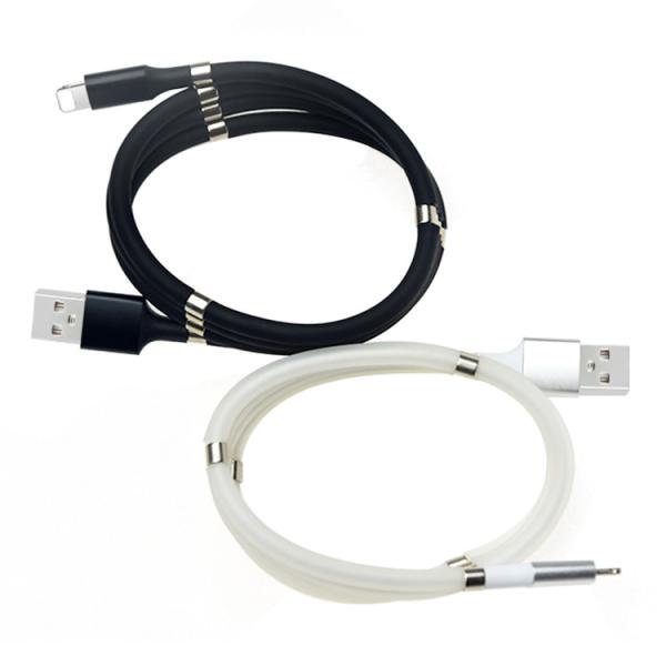 Quality TPE 2M Fast Charging Magnetic USB C Cable Self Winding for sale