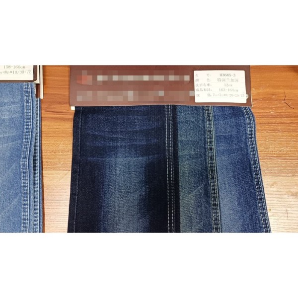Quality Elastic Stretch Denim Fabric For Jeans Pants Jacket Shirt Dress H3685-3 for sale