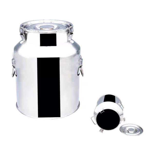 Quality Stainless Steel 5 Gallon Milk Jug 1.0mm 20 Litre Steel Bucket With Spigot for sale