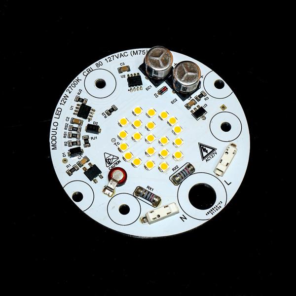 Quality 75mm AC127V Triac Dimmable 12W LED Module Driverless Flicker Free for sale