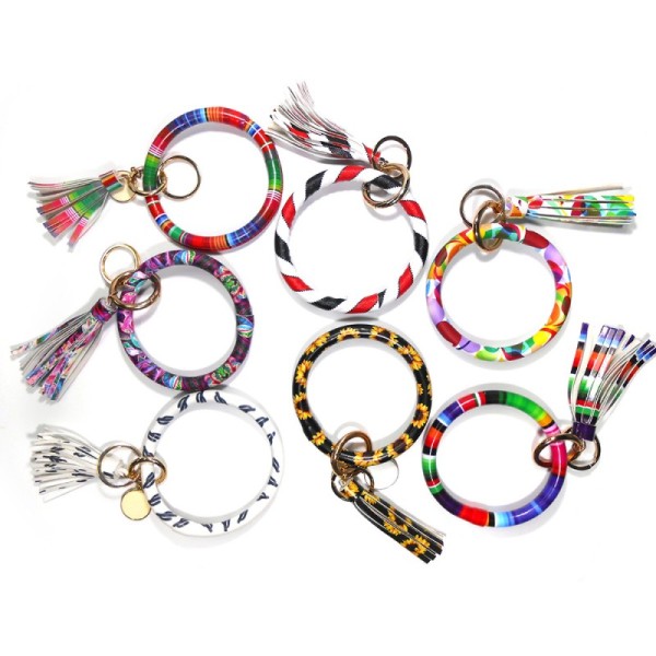 Quality Multicolor Bangle Wrist Key Ring Bracelet for sale