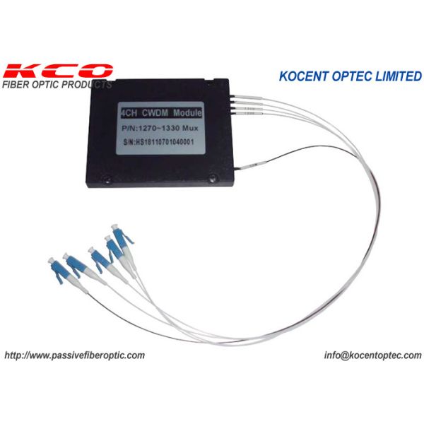 Quality 4CH FTTH Passive Fiber Wavelength Division Multiplexer 0.9mm Mux Demux CWDM LC UPC for sale