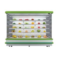 Quality Stainless Steel Multideck Open Chiller 4 Layers 3000mm With Air Curtain for sale