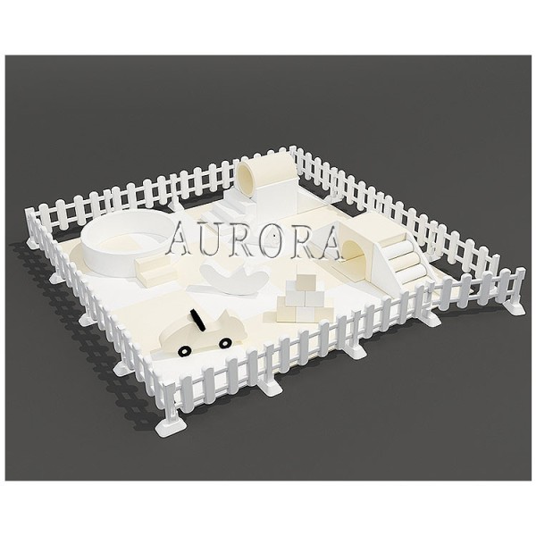 Quality Soft Play Set Equipment Outdoor White With Nude Color Package Set For Kids for sale