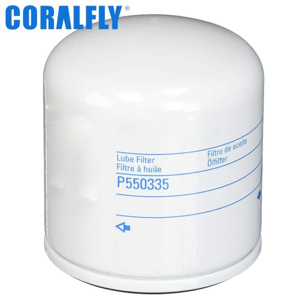 Quality Truck P550335 For CORALFLY Oil Filter 76mm Outer Diameter for sale