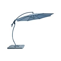 Quality Aluminum Bend Offset Outdoor Hanging Umbrella With Base φ250x245cm Size for sale