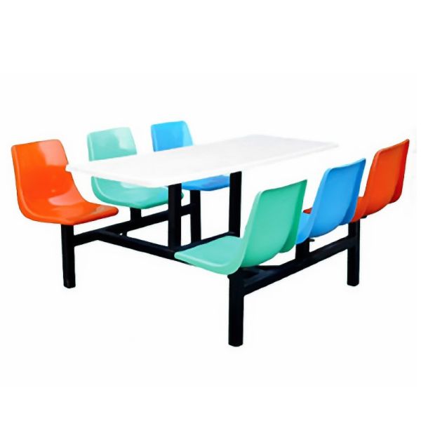 Quality 35mm Fibreglass Dining Table With Sturdy Metal Legs 6 Seats for sale