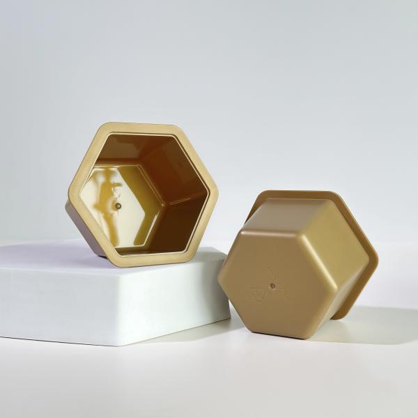 Quality 80ml Hexagon PP Disposable Cup with Aluminum Foil Lid for sale