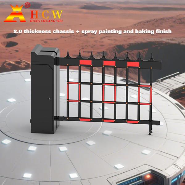 Quality Intelligent Parking Lot Airborne Boom Barrier 200W Brushless DC Motor Fence Type for sale