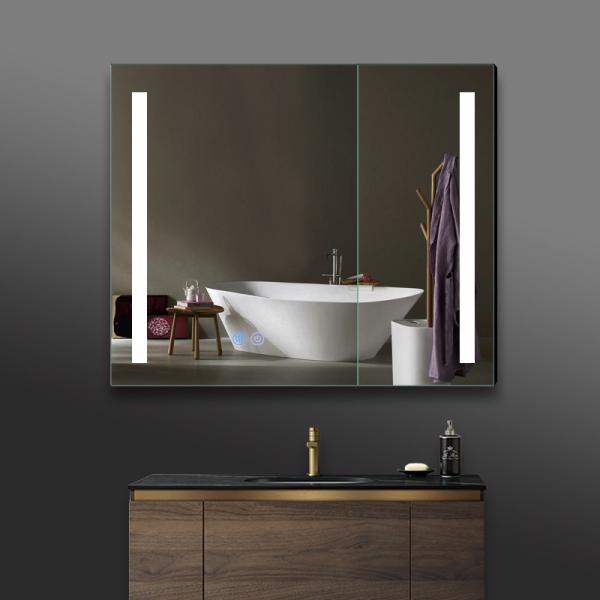 Quality 3000K LED Medicine Cabinet Square Wall Mounted Mirror Cabinet Customized for sale